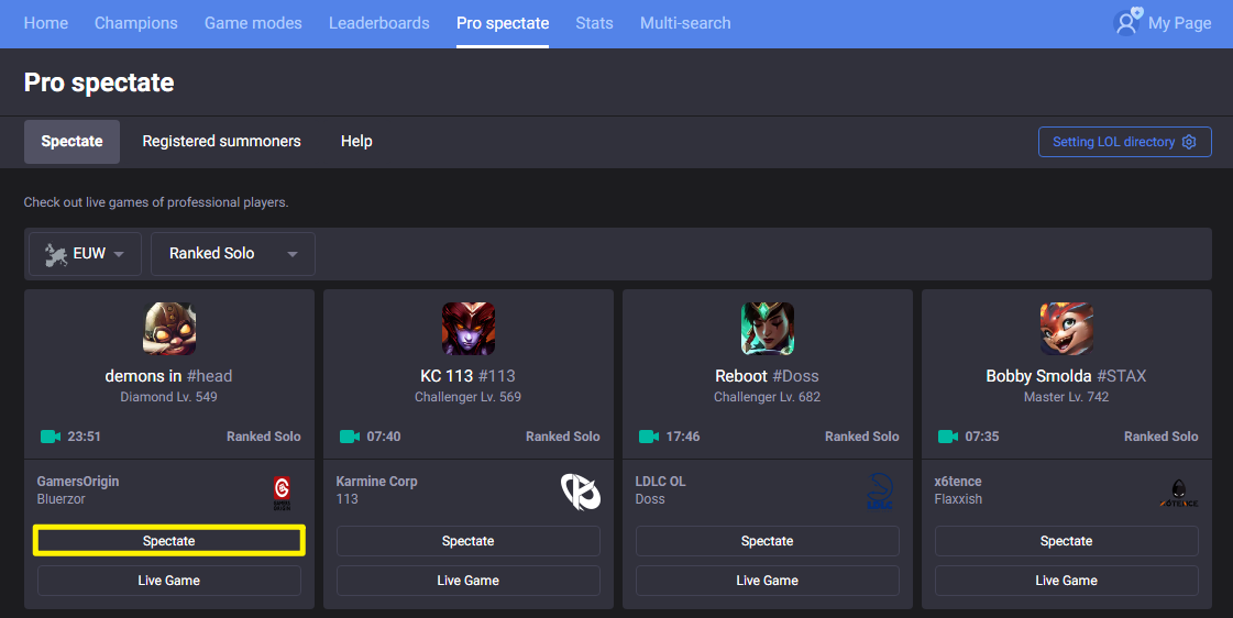 How to spectate a game – OP.GG Help Center
